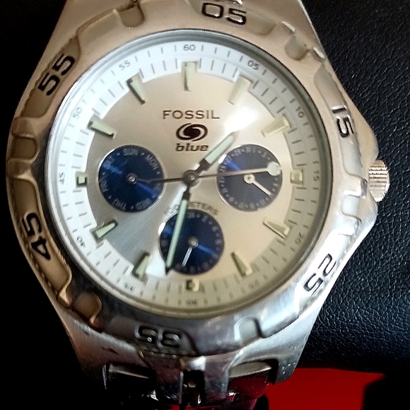 Fossil | Accessories | Mens Fossil Blue Watch | Poshmark